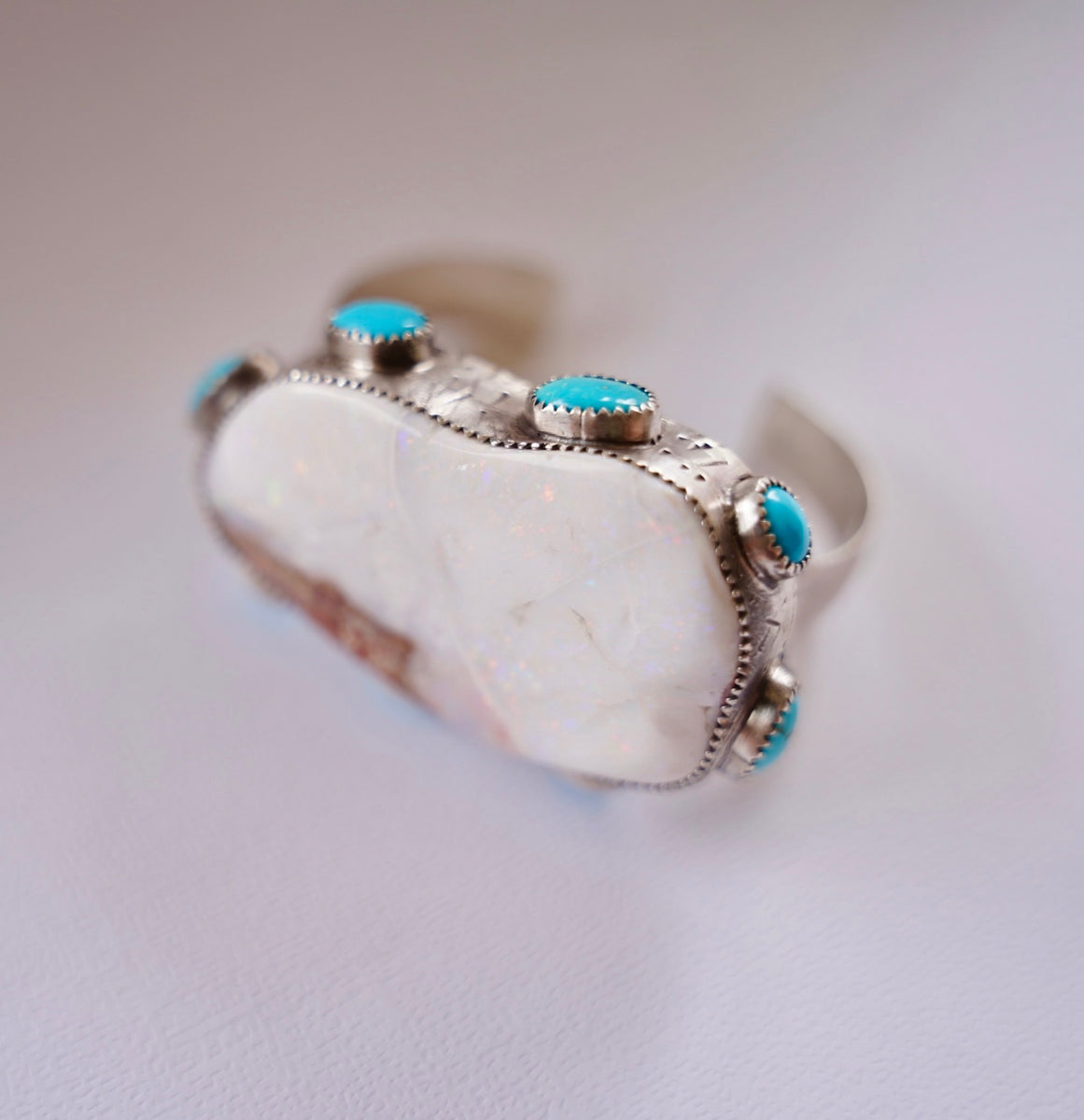 Opal and Kingman Turquoise Cuff – Mud Lowery
