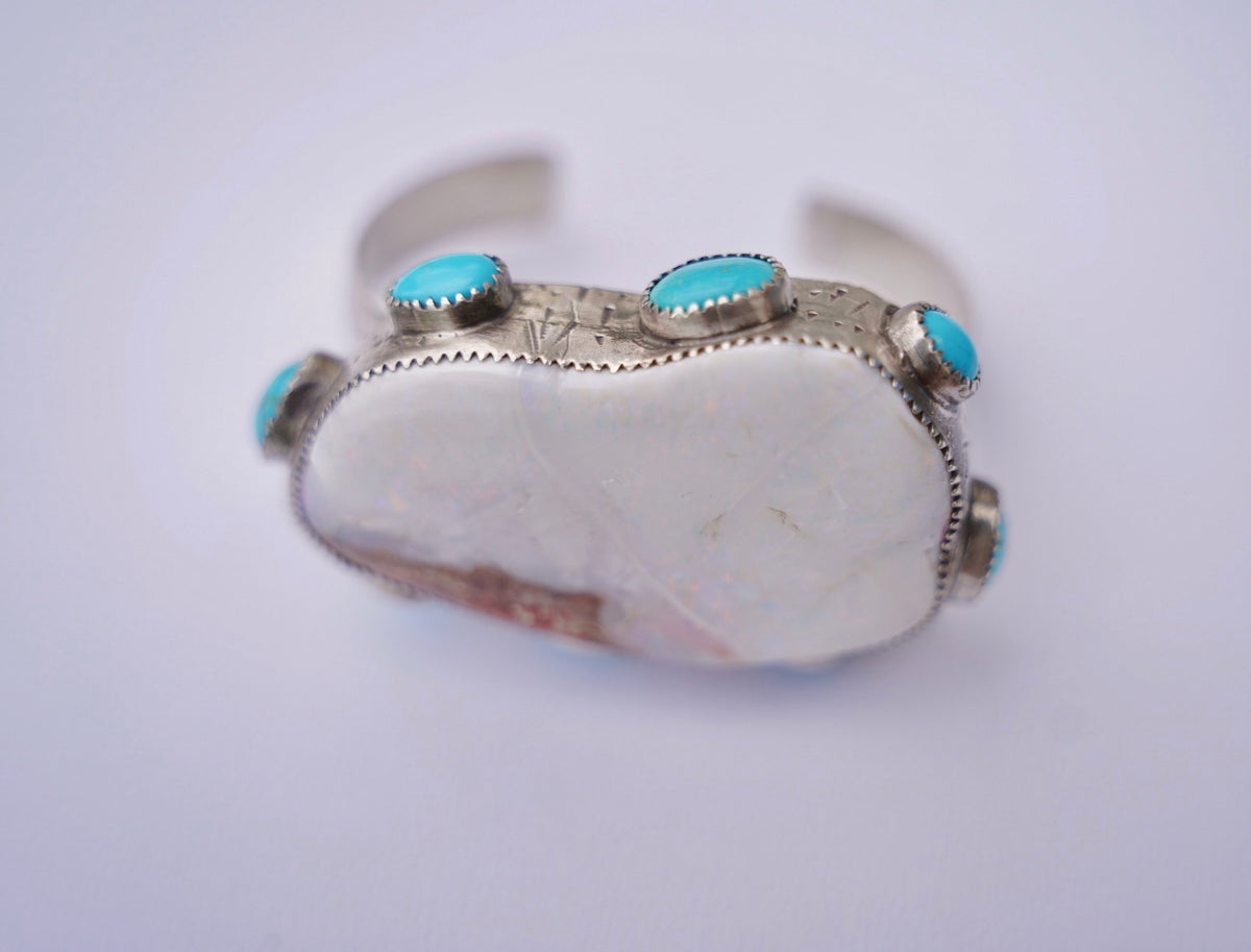 Opal and Kingman Turquoise Cuff – Mud Lowery
